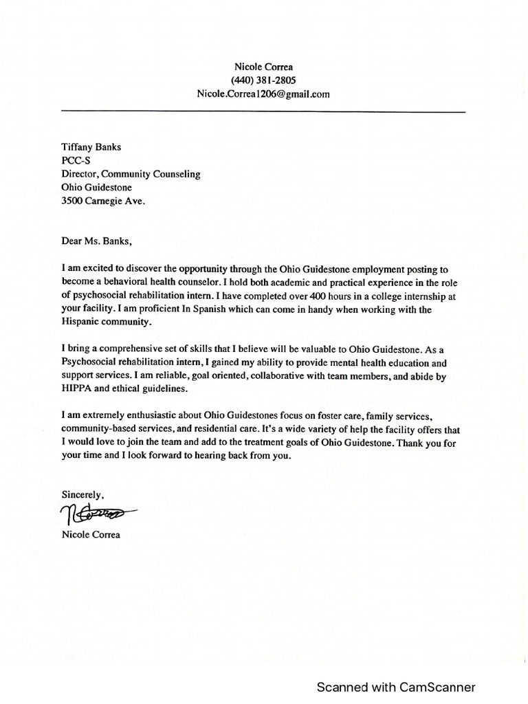 Cover Letter-Signed | PDF