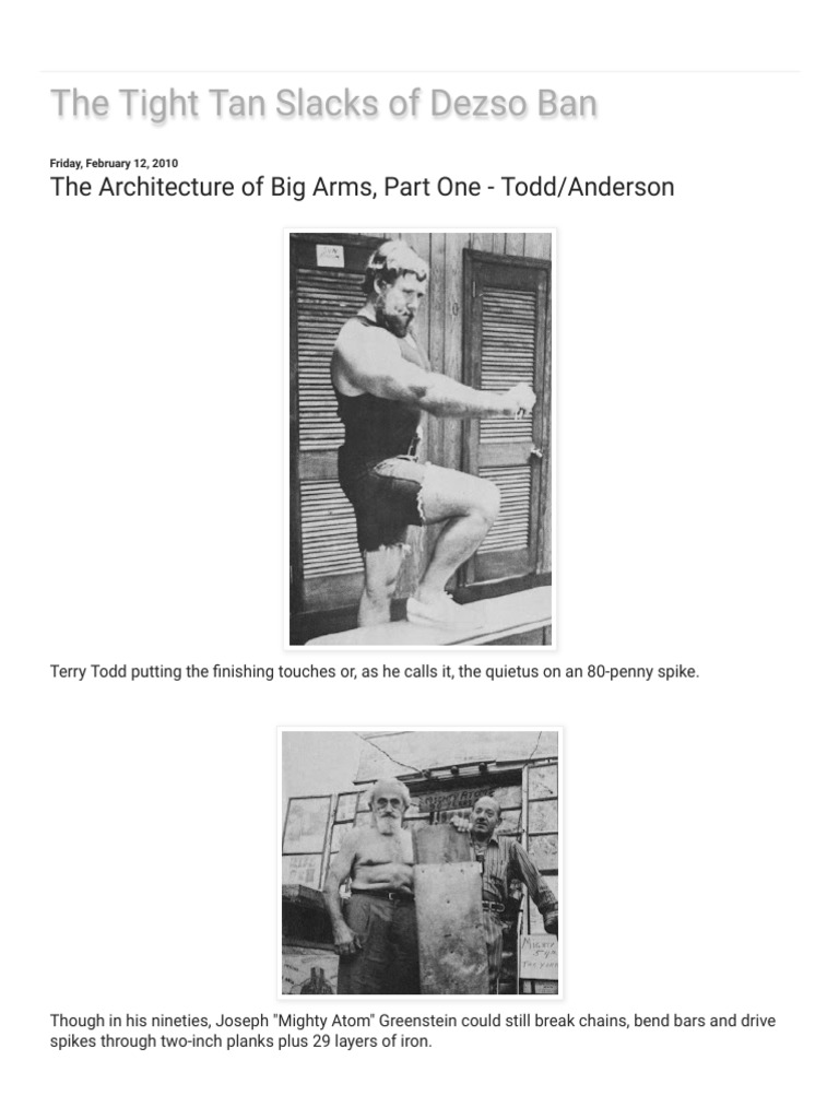 The Tight Tan Slacks of Dezso Ban - The Architecture of Big Arms, Part ...