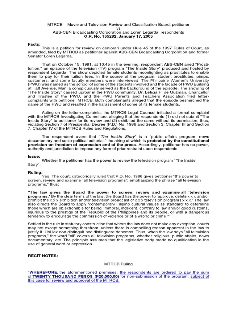The Power of the Movie and Television Review and Classification Board ...