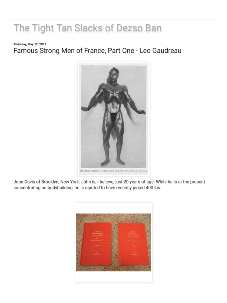The Tight Tan Slacks of Dezso Ban - Famous Strong Men of France, Part ...