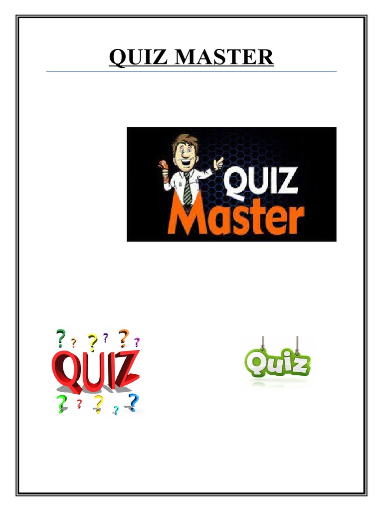 Quiz Master | PDF | Quiz | Operating System