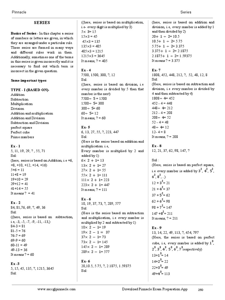 Series: Basics of Series - in This Chapter A Series | PDF ...