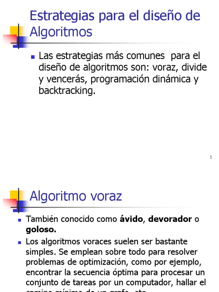 Estrategias para El Diseno de Algoritmos | PDF | Algoritmos ...