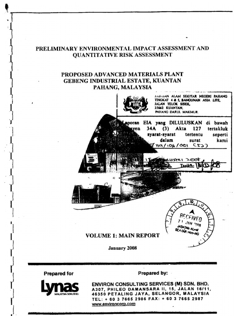 Preliminary Environmental Impact Assessment Lamp & Quantitative Risk ...