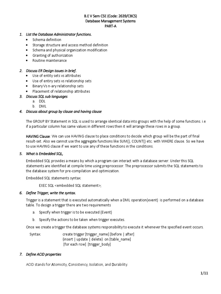 ACID Stands For Atomicity, Consistency, Isolation, and Durability | PDF ...