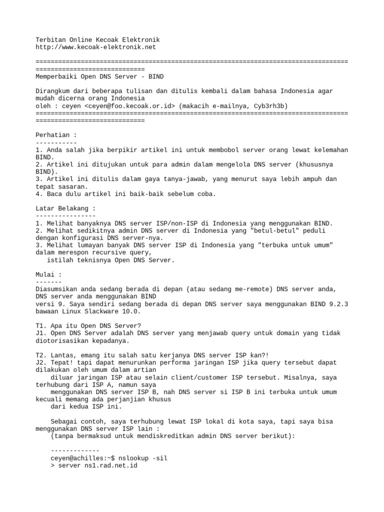 Dns | PDF | Komputer