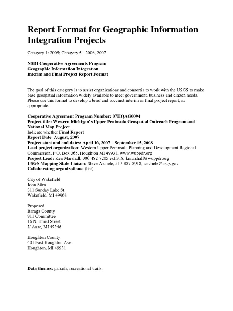 Geospatial Integration Project Report | PDF | Esri | Geographic ...