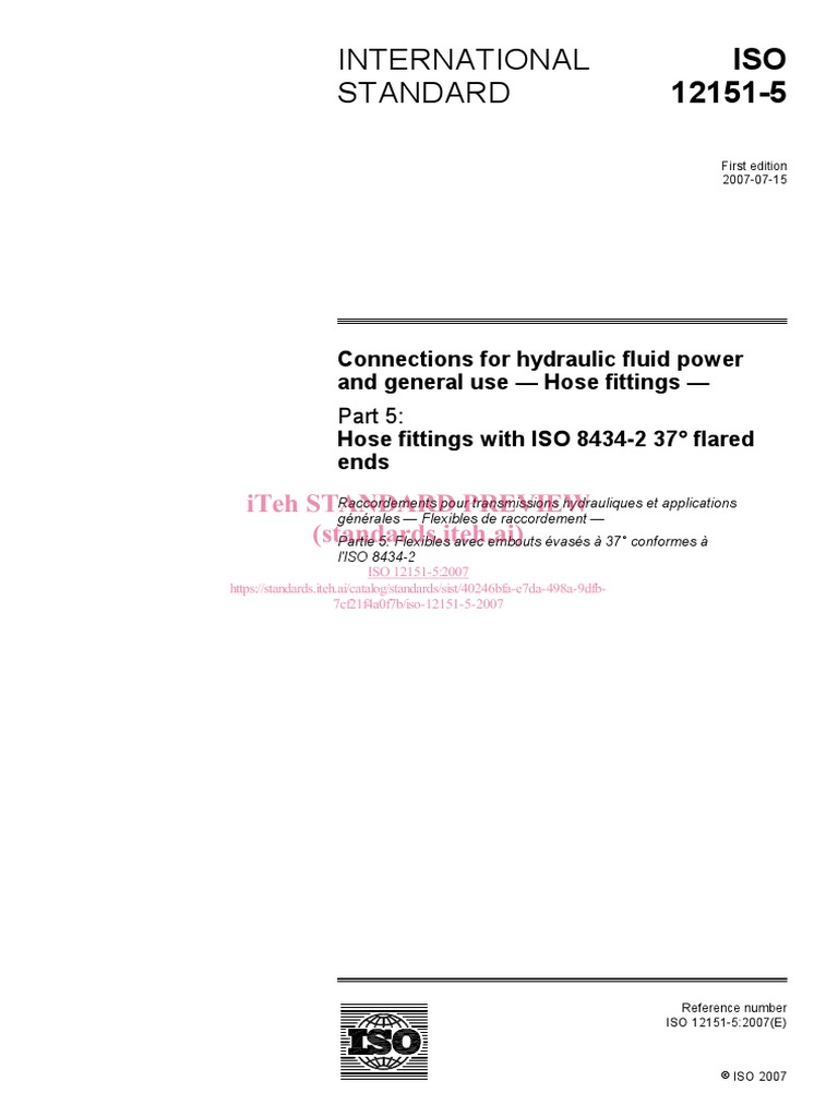 Iso 12151 5 2007 | PDF | Screw | International Organization For ...