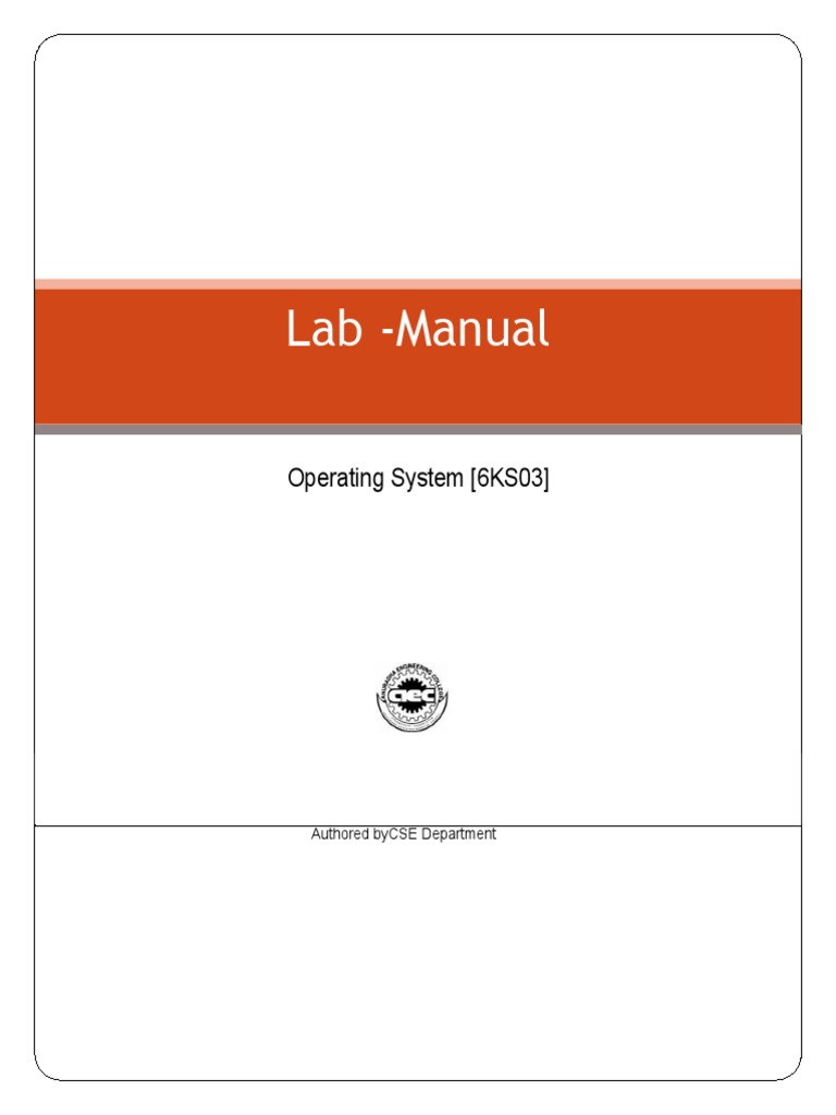 Lab - Manual: Operating System (6KS03) | PDF | Scheduling (Computing) | Linux