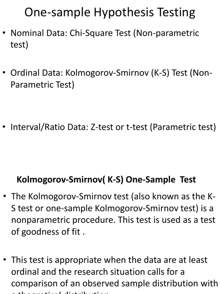 One-Sample Hypothesis Testing | PDF | Statistical Hypothesis Testing ...