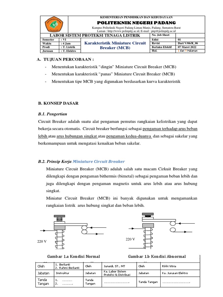 Karakteristik Mcb Pdf