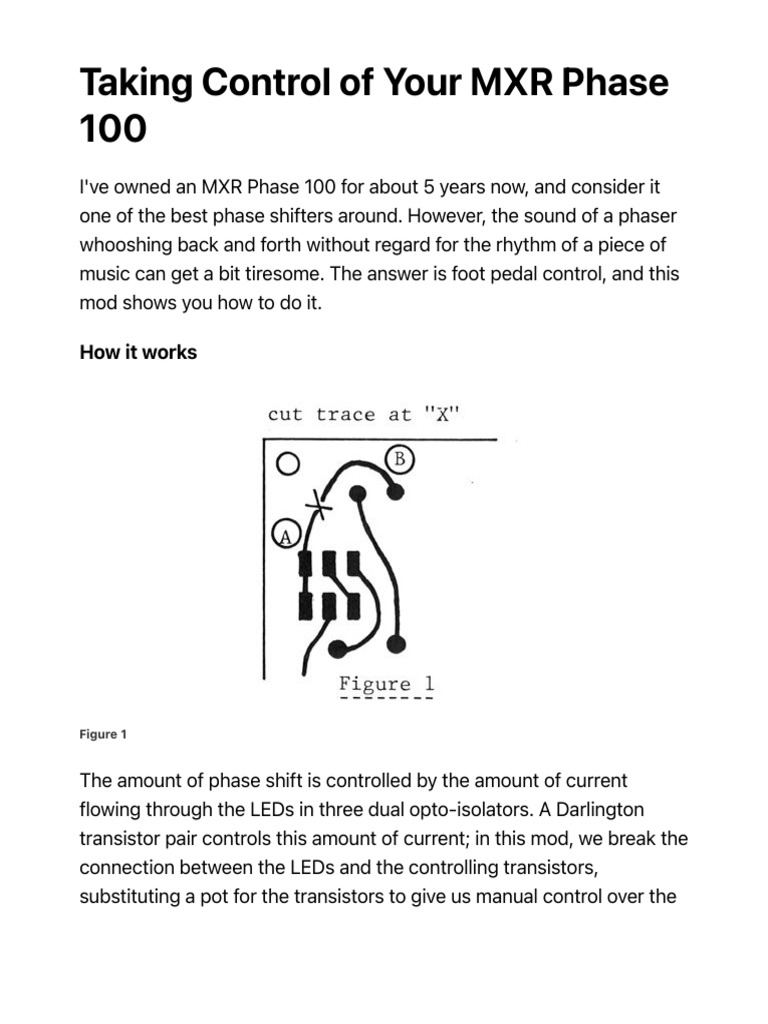 Taking Control of Your MXR Phase 100 (PL Jul 81) | PDF