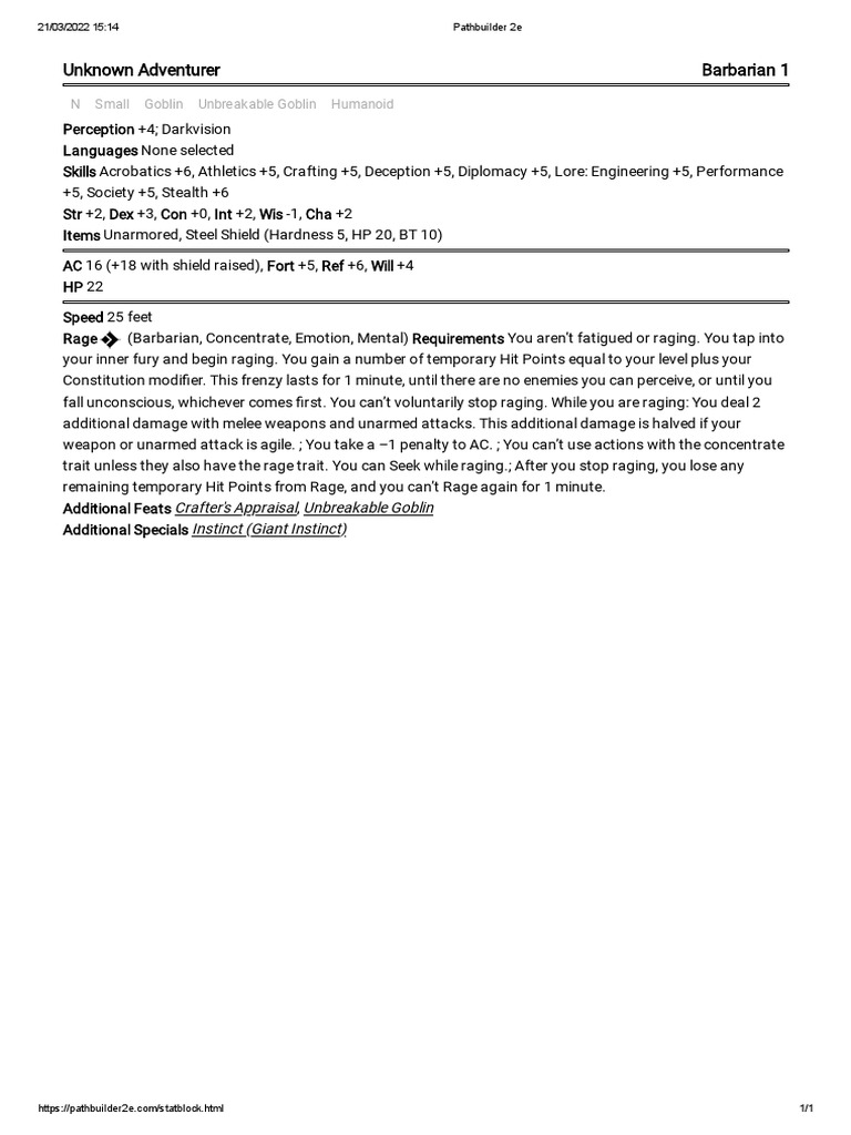 Pathbuilder 2e | PDF