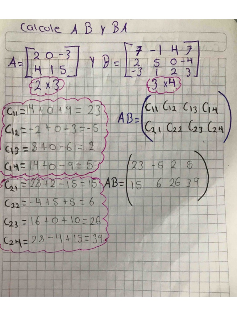 MULTIPLICACIÓN DE MATRICES | PDF