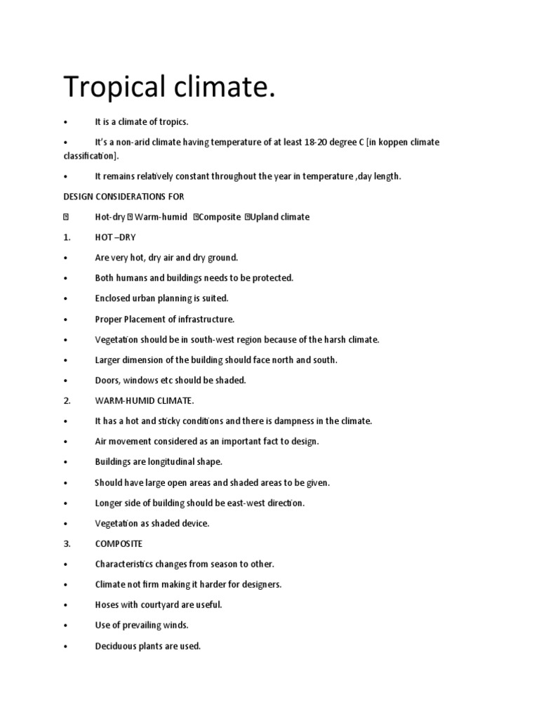 Tropical Climate | PDF | Sun | Climate