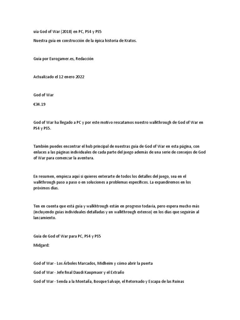 Guia 2018 GOW 100 Real | PDF