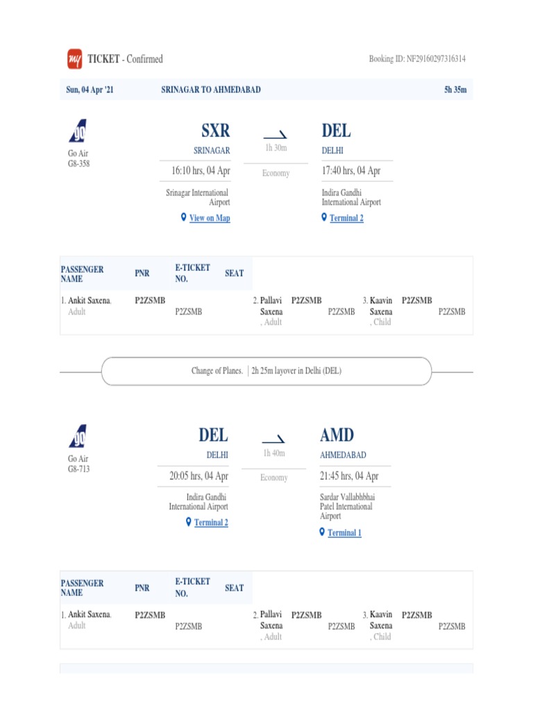 Go Air Ticket | PDF | Identity Document | Airport