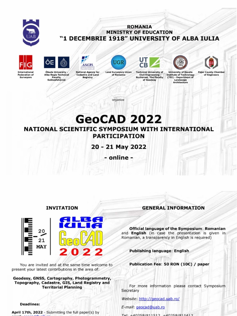 GeoCAD SECOND ANNOUNCEMENT 2022 | PDF