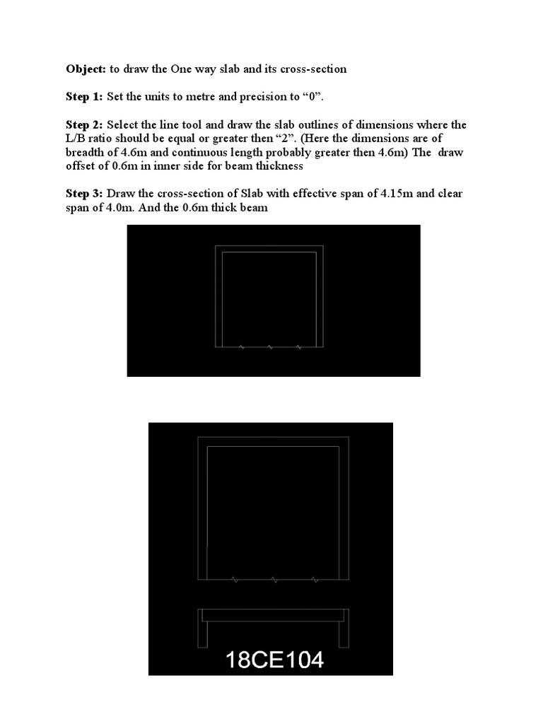 Slab Design On AutoCAD | PDF