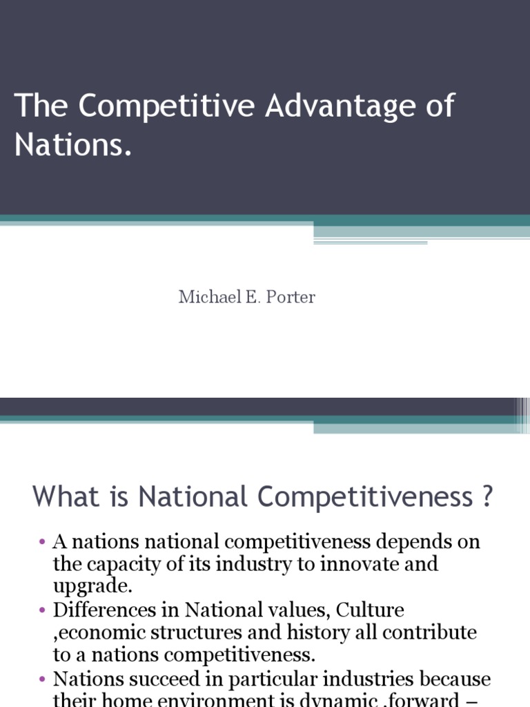 Competitive Advantage of Nations | PDF | Competitive Advantage ...