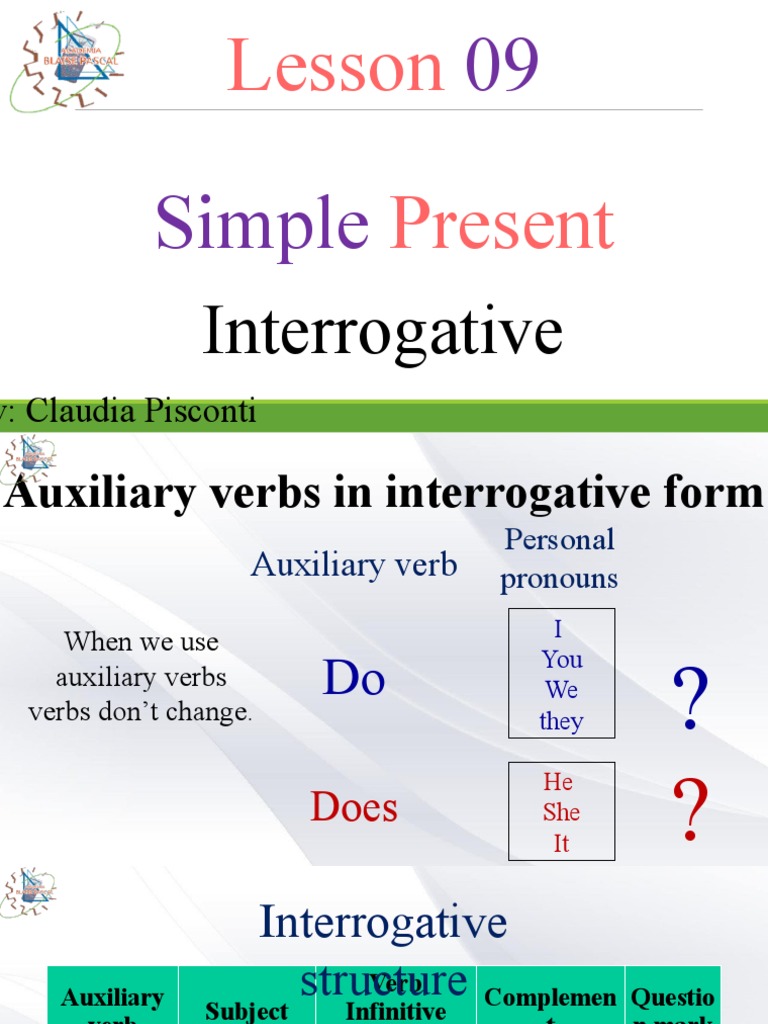 Lesson 11 - Simple Present Interrogative | PDF