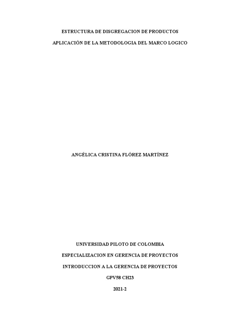 Estructura de Disgregacion de Productos | PDF | Iniciativa empresarial ...