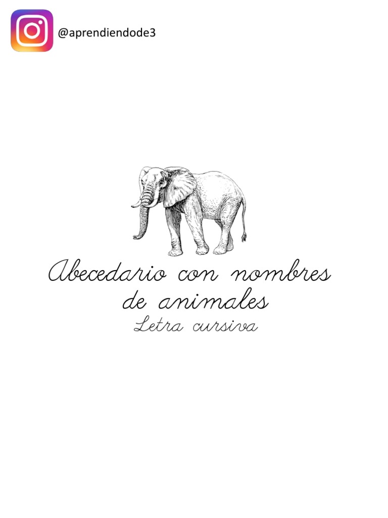 Abecedario Animales en Español - Aprendiendode3 | PDF