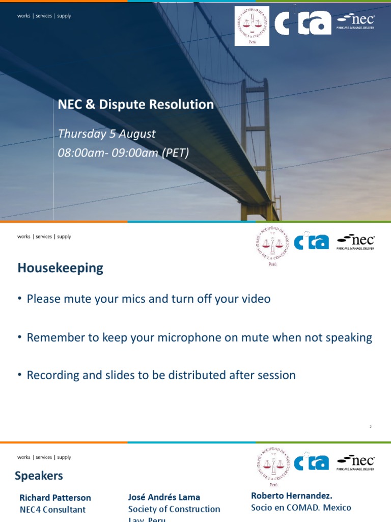 NEC & Dispute Resolution | PDF