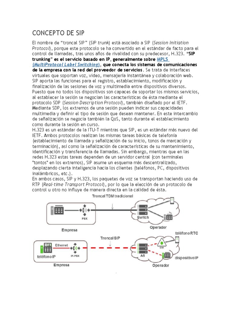 Concepto de Sip | PDF | protocolo de Iniciacion de Sesion | Protocolos ...