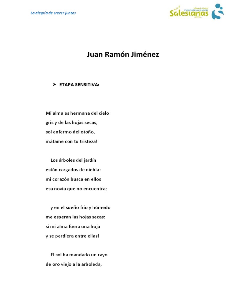 JUAN RAMÓN JIMÉNEZ (Textos) | PDF | Amor