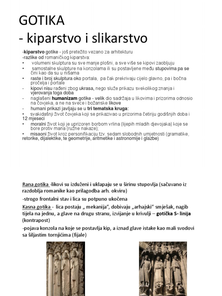 Gotika Kiparstvo I Slikarstvo | PDF