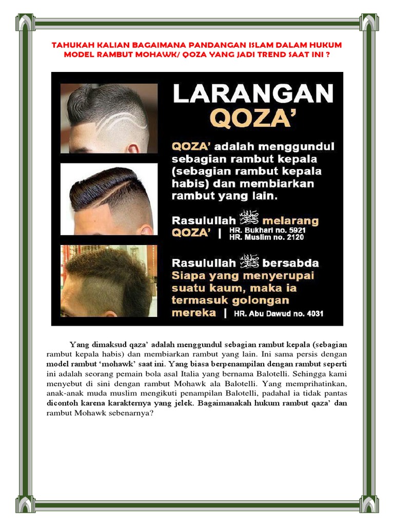 Artikel Larangan Rambut Qaza - Komisi Disiplin | PDF