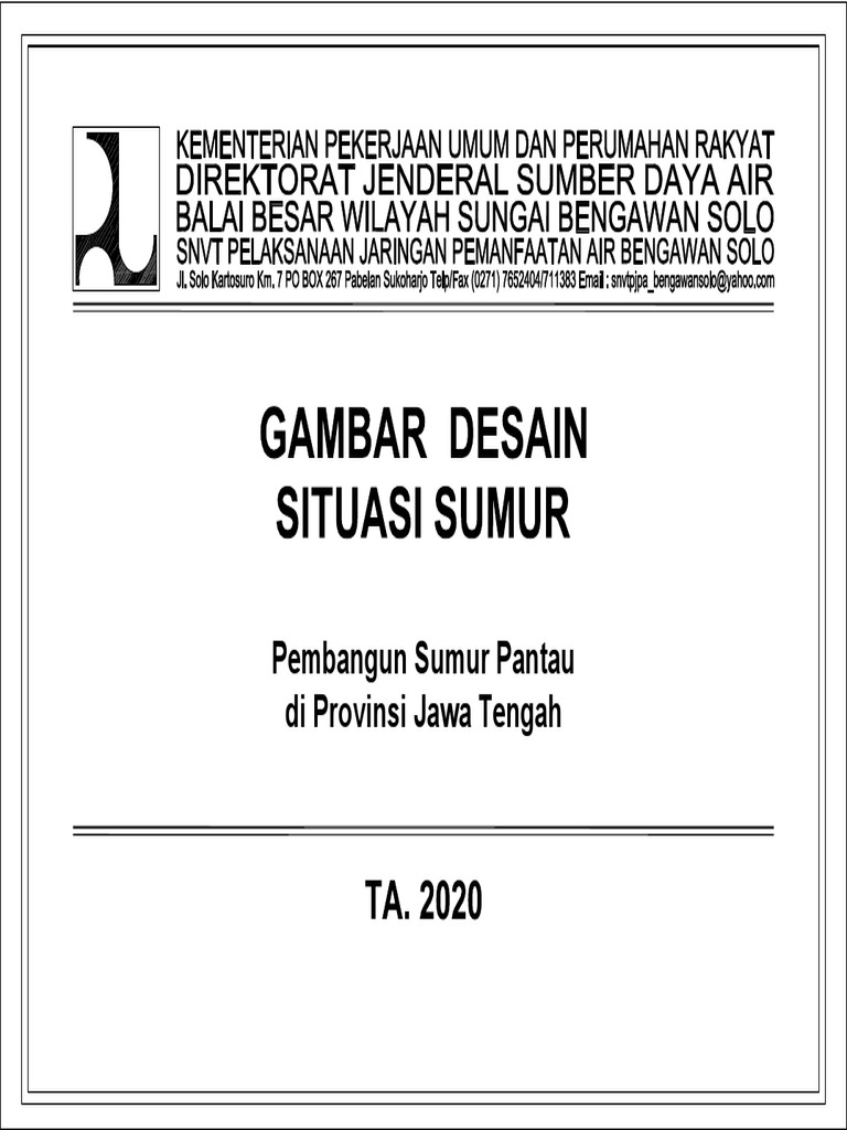 Pembangunan Sumur Pantau Jateng | PDF