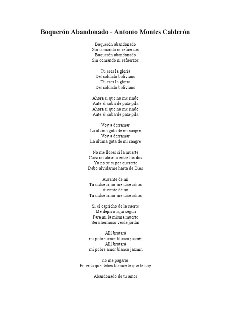 Boquerón Abandonado | PDF