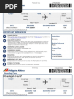 Philippine Airlines Sample Ticket | PDF | Airlines | Transport