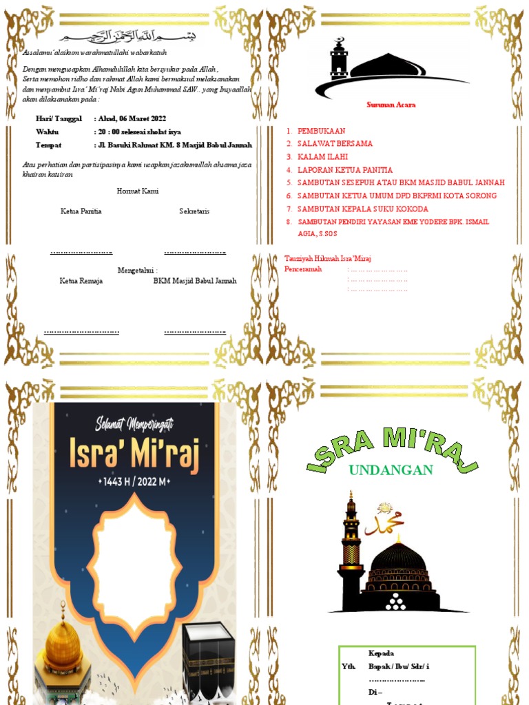 Undangan Isra Miraj | PDF