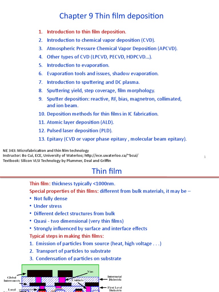 Overview of Thin Film Deposition Techniques | PDF | Thin Film ...