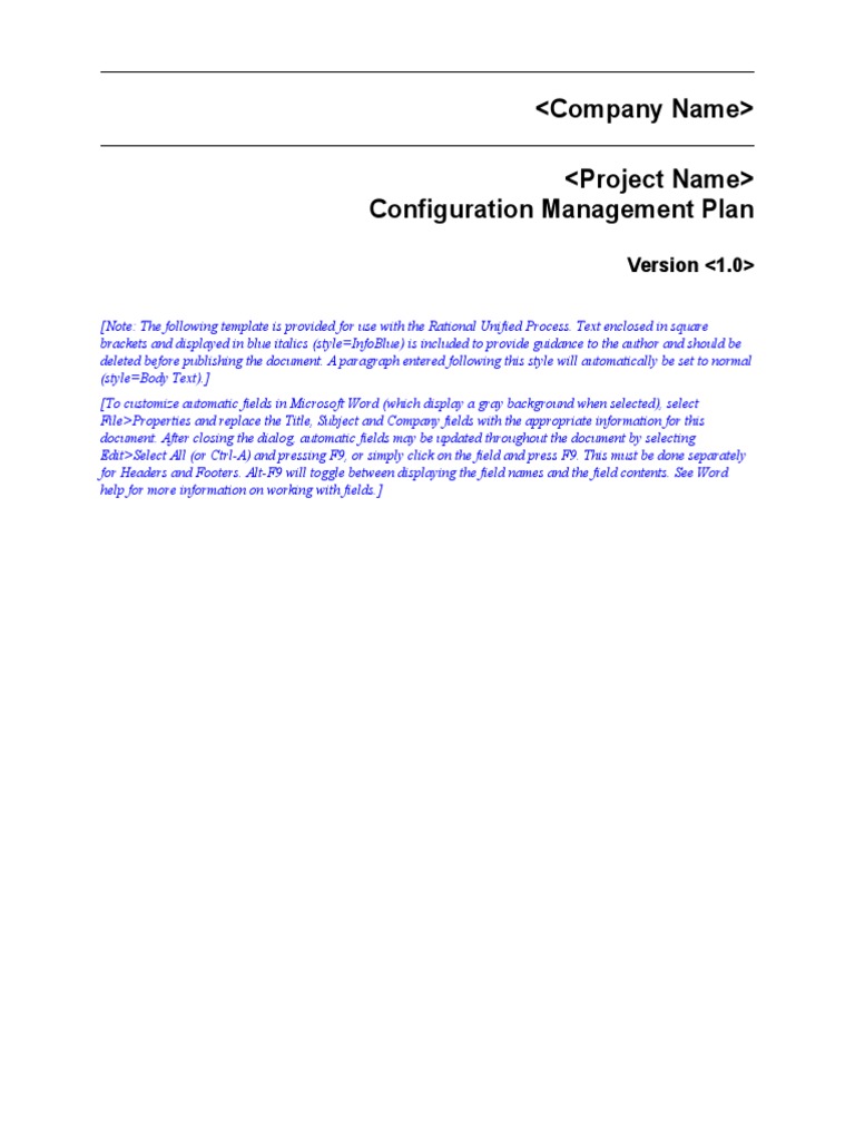 Configuration Management Plan: Version | PDF | Software | Information ...