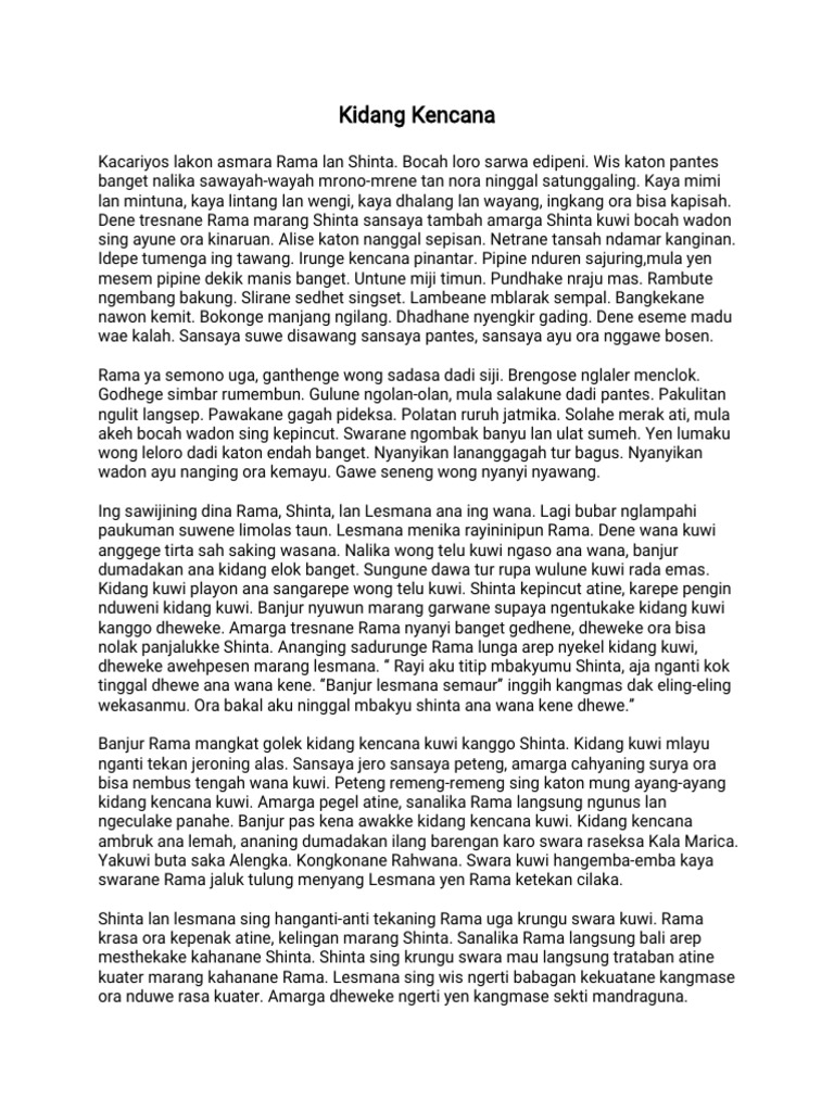 Kidang Kencana | PDF