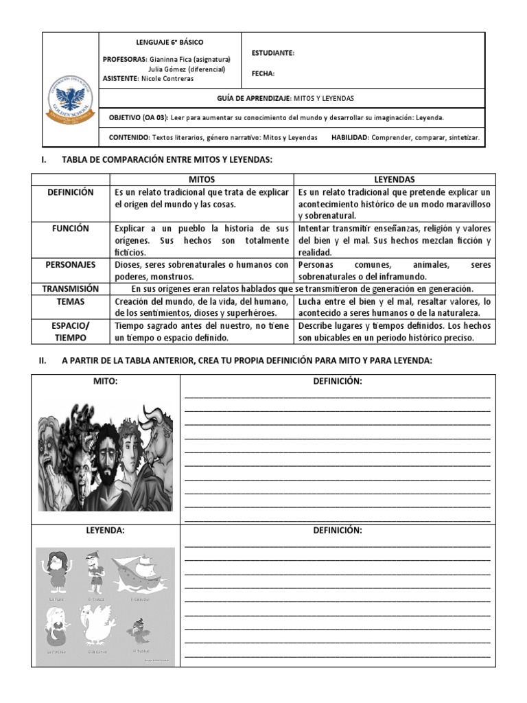 Mitos y Leyendas 6to | PDF | Leyendas