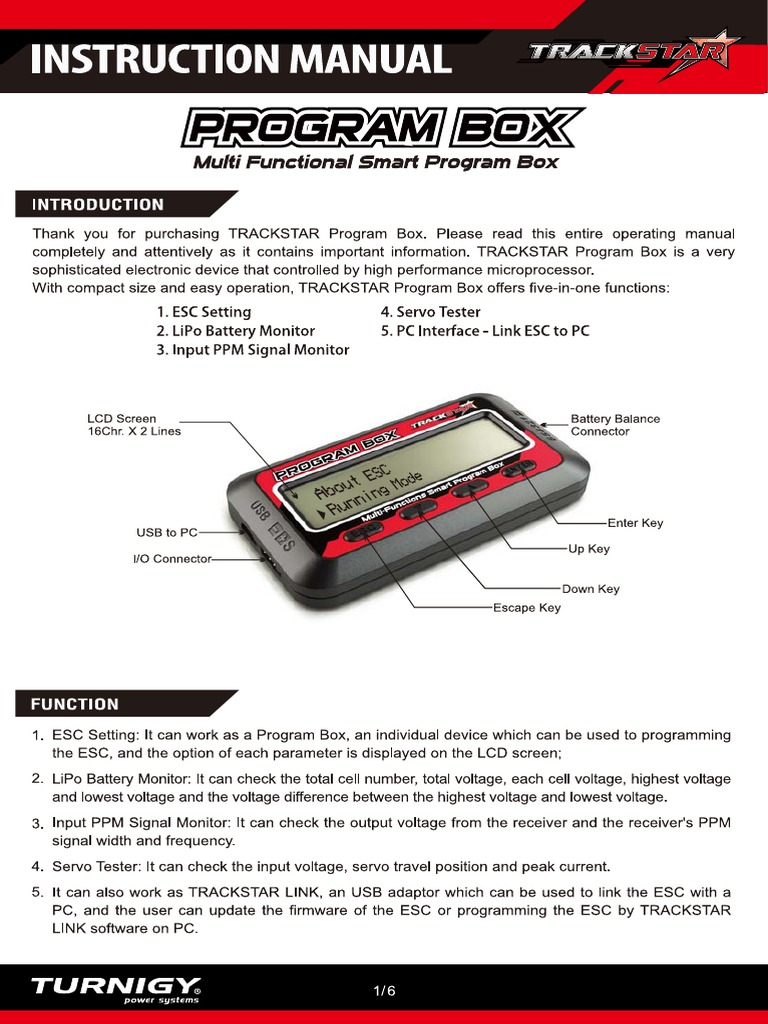 Program Box TURNIGY | PDF