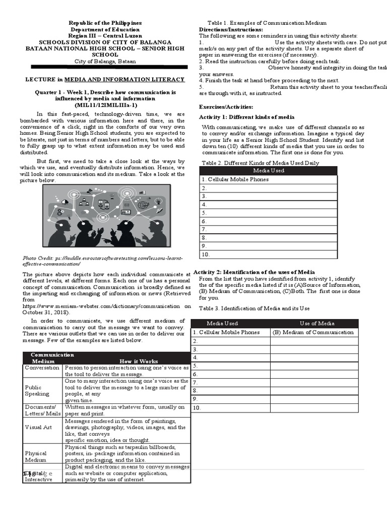 Media and Information Literacy | PDF | Mass Media | Media (Communication)