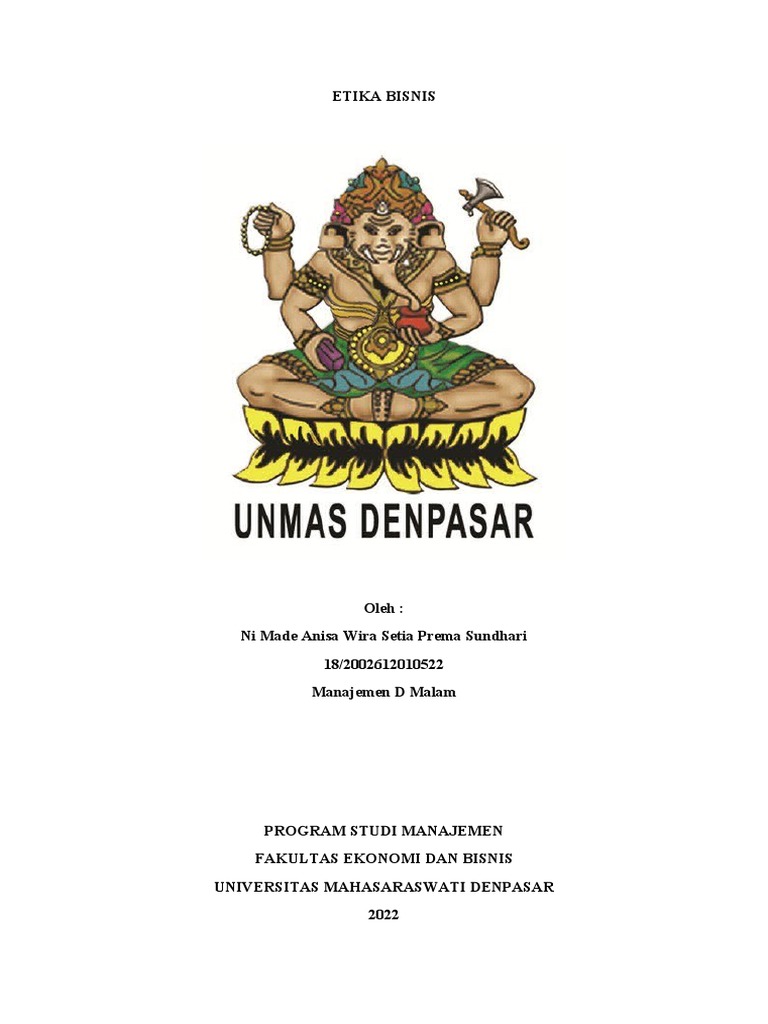 Kasus Etika Bisnis Indra Kentz dan Doni | PDF | Ilmu Sosial