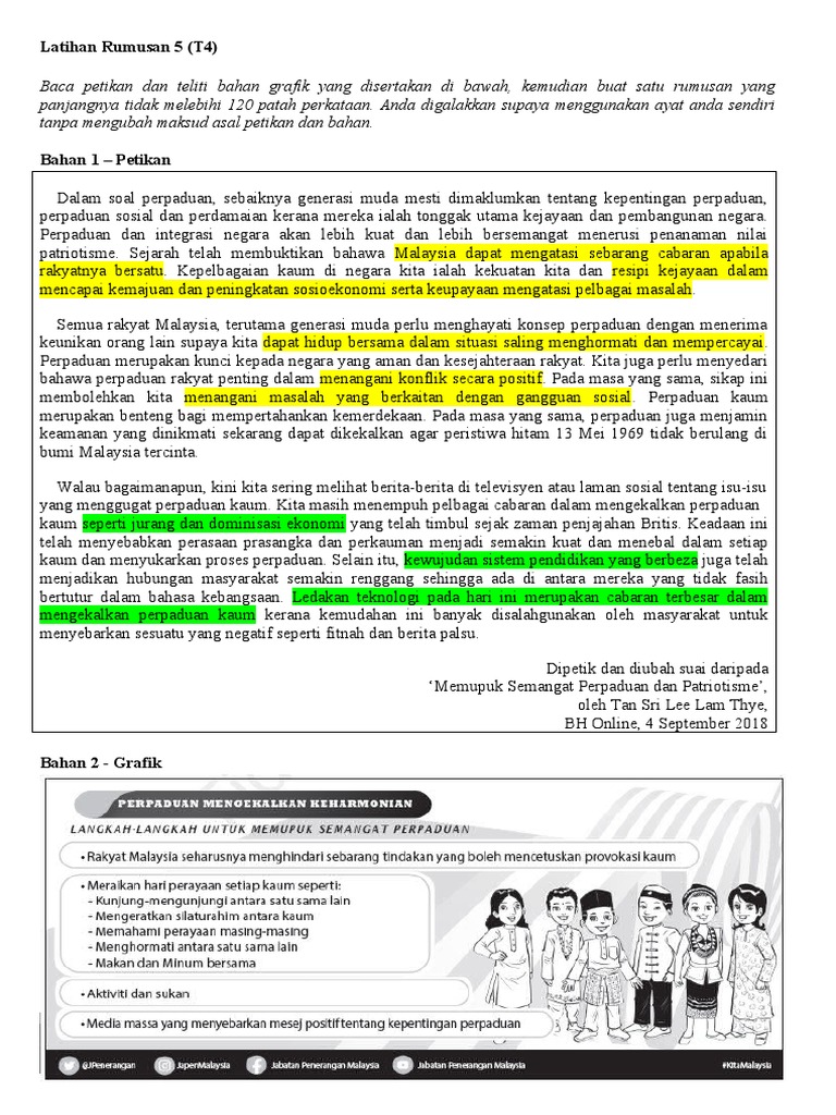 Latihan Rumusan 5 T4 (Jawapan) | PDF