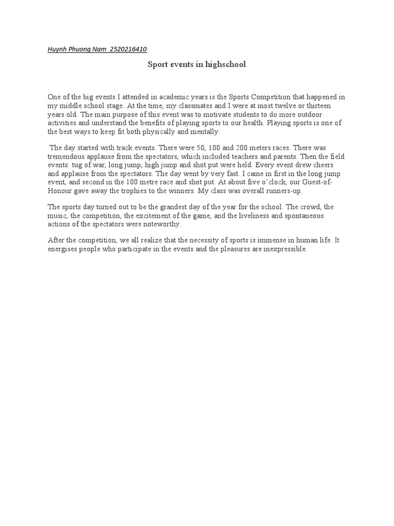 Biggest Event in School | PDF