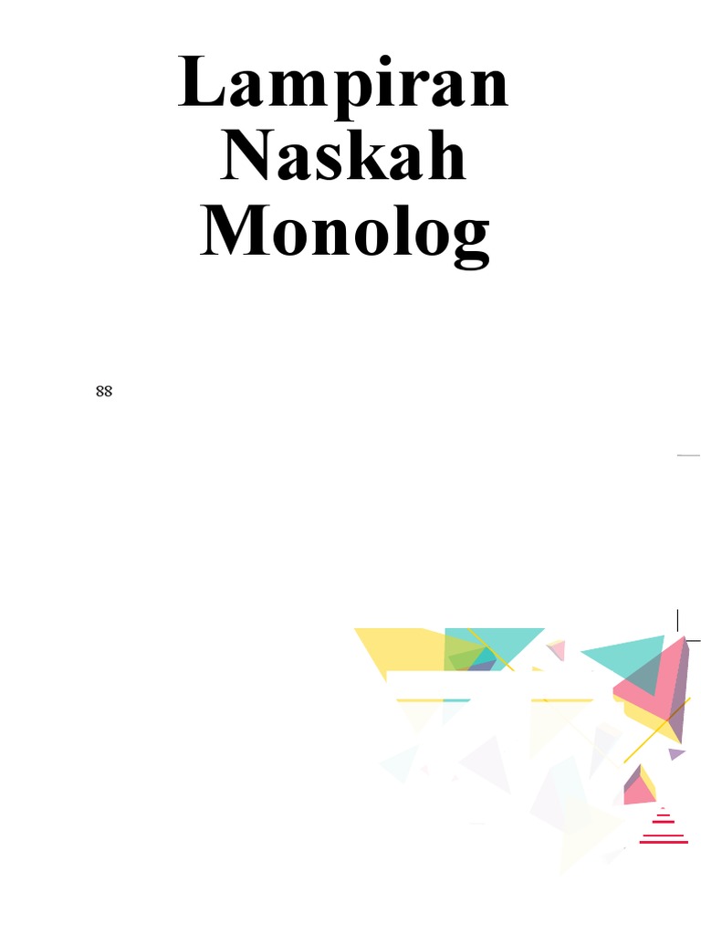 Lampiran Naskah Monolog FLS2N 2019 | PDF