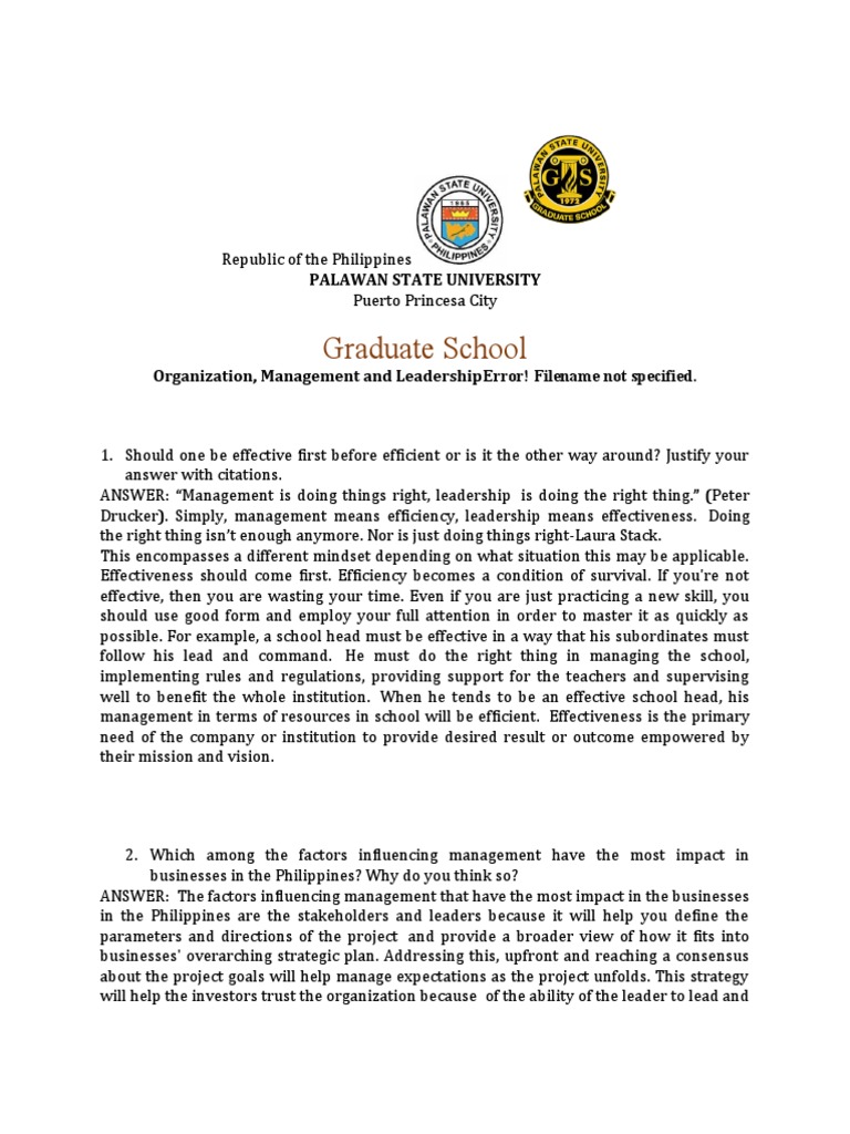 Organization and Management | PDF