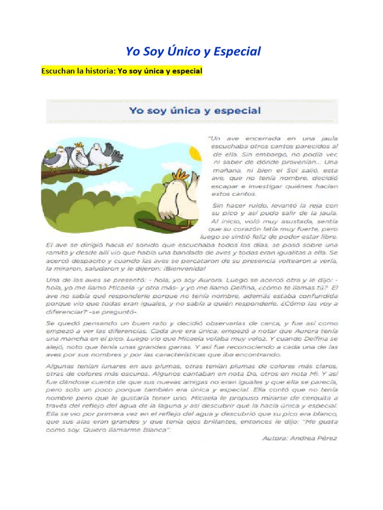 Yo Soy único Y Especial Pdf
