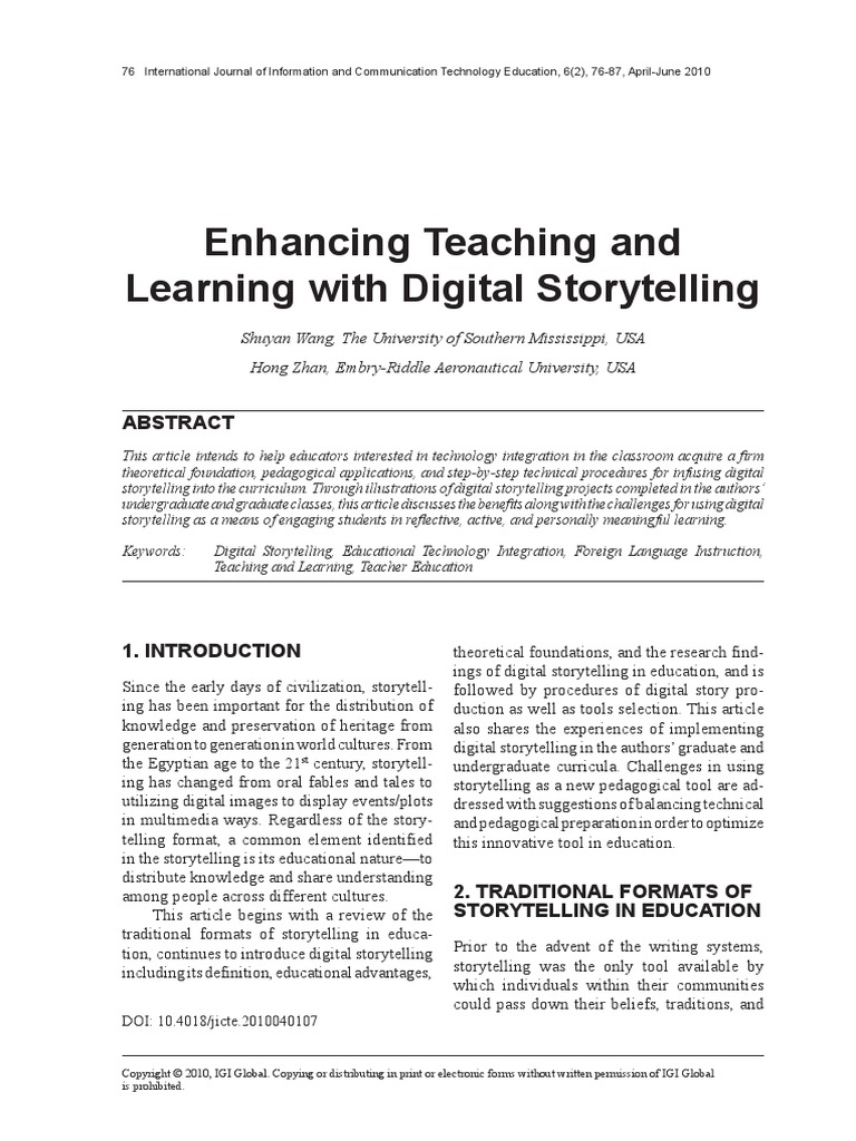 Digital Storytelling | PDF