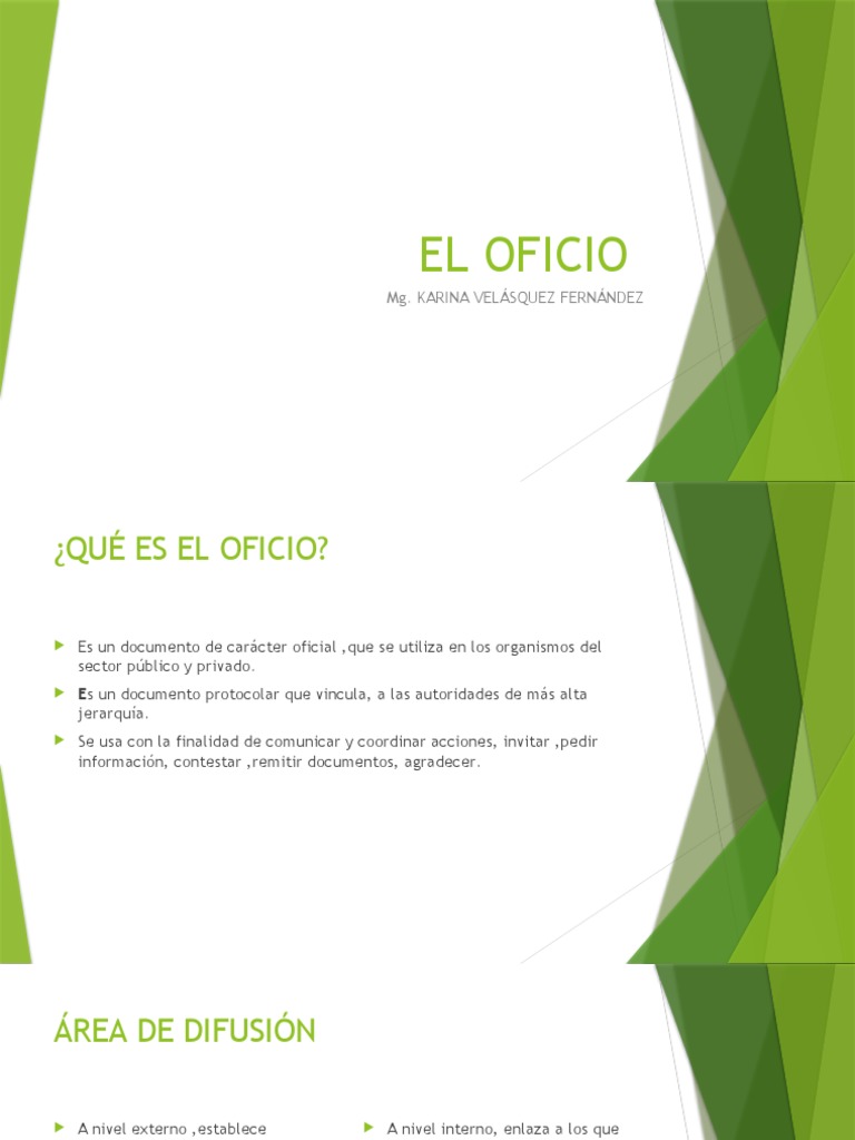 Definición y Uso del Oficio | PDF